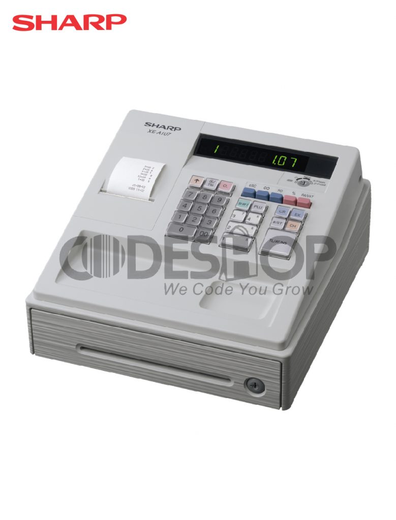 Mesin Kasir Sharp XE A107 B/W - Toko Alat Kasir, Barcode Scanner dan Printer ID Card Terlengkap