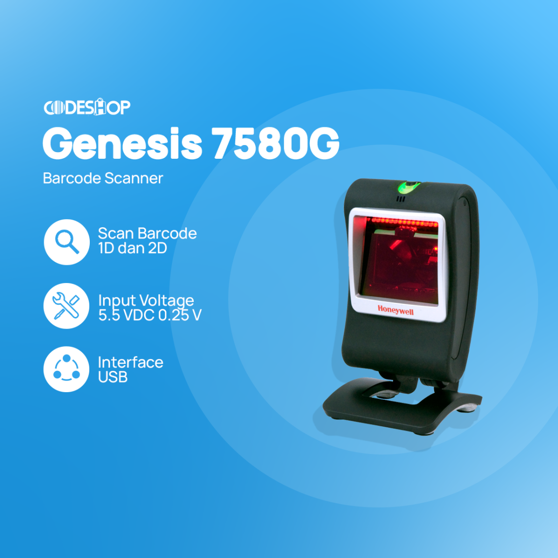 Barcode Scanner Honeywell Genesis 7580G - Toko Alat Kasir, Barcode ...